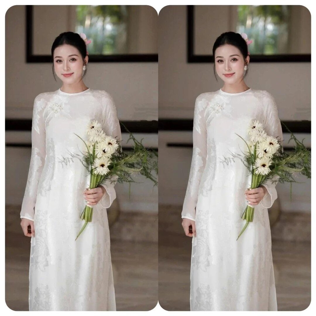 Pre-made Ao Dai Viet Nam, Vietnamese Ao Dai Dress – Modern Tet Outfit ...