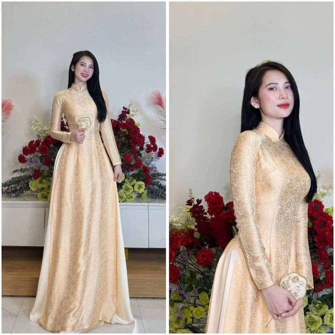 Pre-made Ao Dai Viet Nam, Traditional Vietnamese Ao Dai, Women’s ...