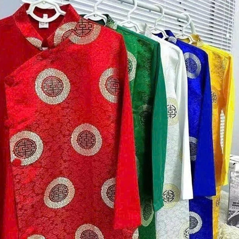 Pre-made Ao Dai Viet Nam, Men’s Modern Ao Dai, Vietnamese Traditional ...