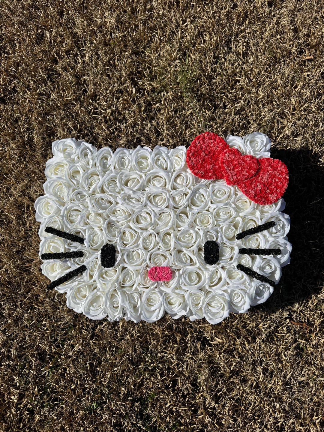Handmade Hello Kitty Inspired Faux Rose Floral Arrangement - Etsy
