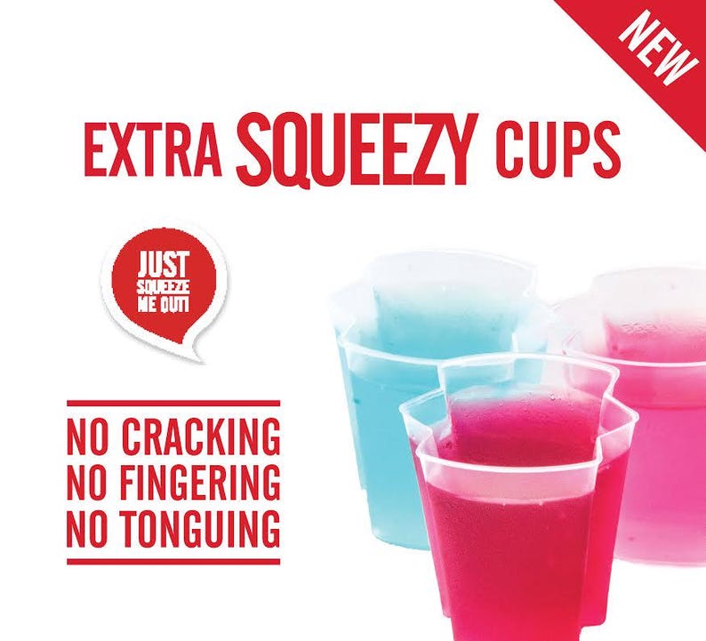 50 Pcs Ez-squeeze Jello Shot Cups With Lids - 2oz Patented Squeezable ...