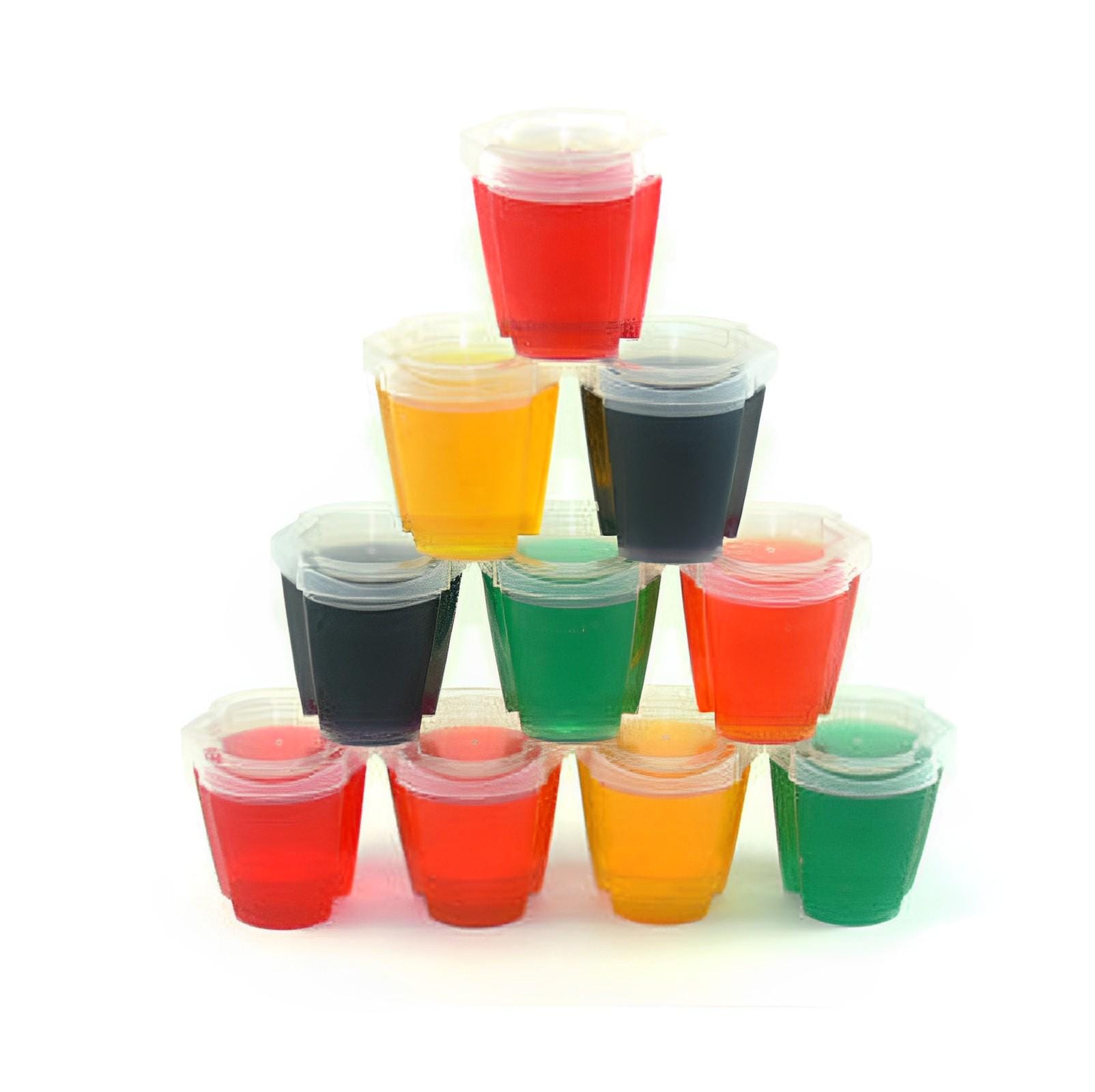 50 Pcs Ez-squeeze Jello Shot Cups With Lids - 2oz Patented Squeezable ...