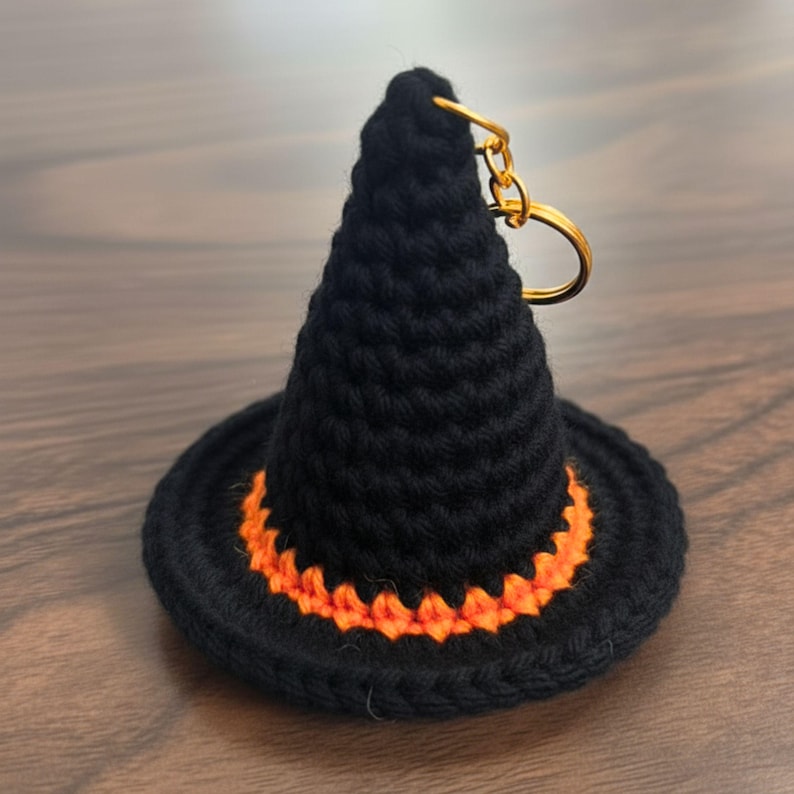Witch Hat Keychain Crochet Pattern: Beginner Halloween Amigurumi (PDF ...