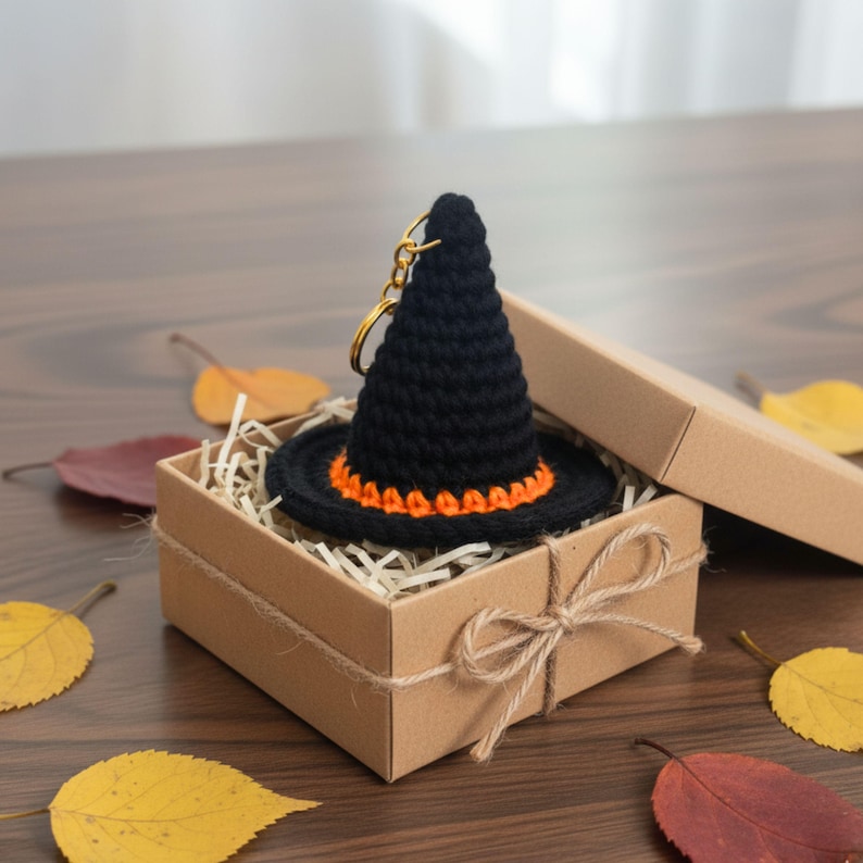 Witch Hat Keychain Crochet Pattern: Beginner Halloween Amigurumi (PDF ...