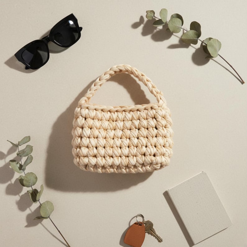 Crochet Mini Bag Pattern PDF | Easy Beginner-friendly Purse, Tote ...