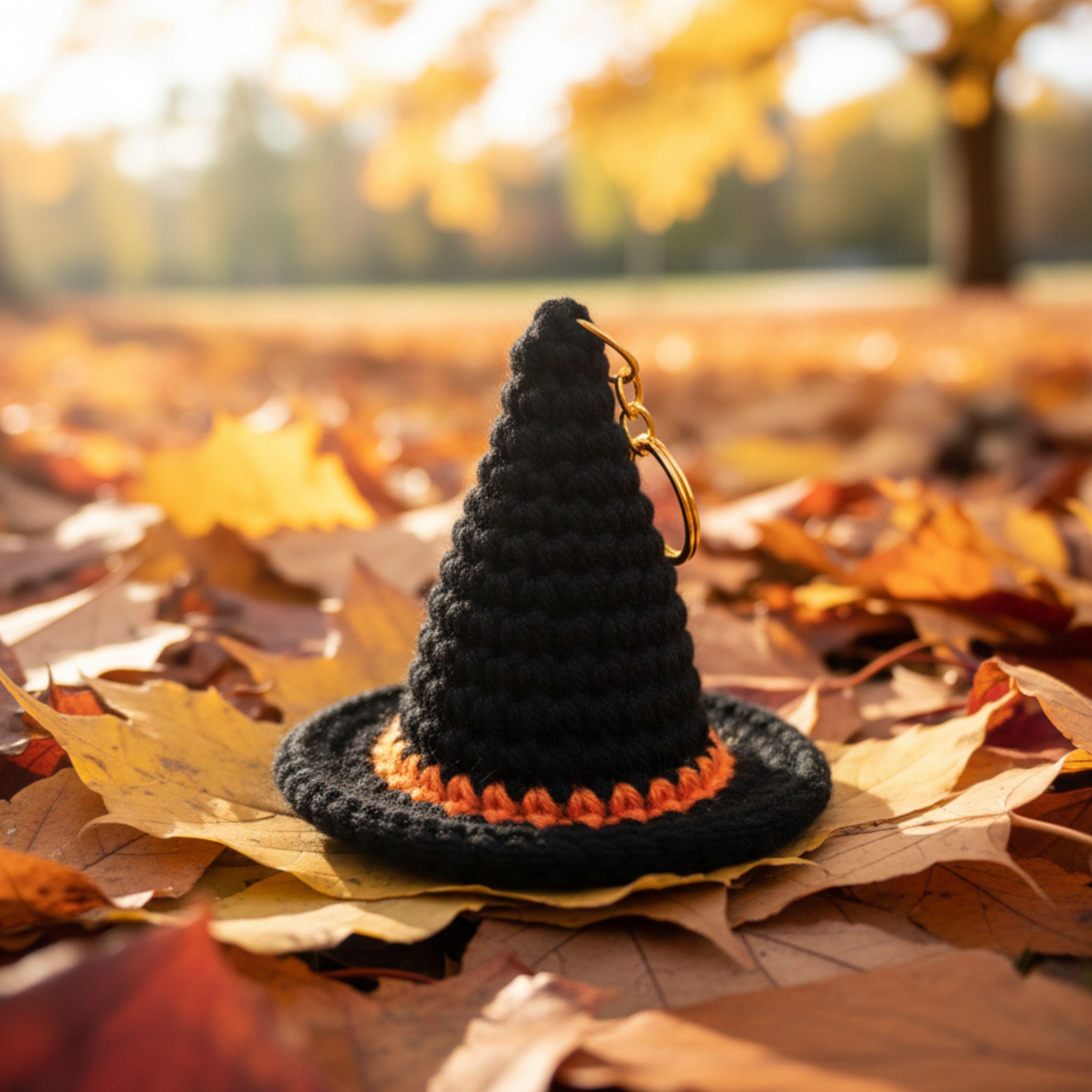 Witch Hat Keychain Crochet Pattern: Beginner Halloween Amigurumi (PDF ...