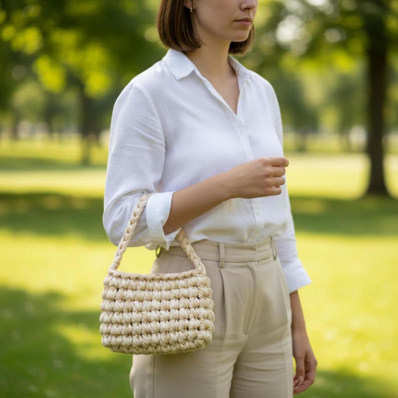 Crochet Mini Bag Pattern PDF | Easy Beginner-friendly Purse, Tote ...