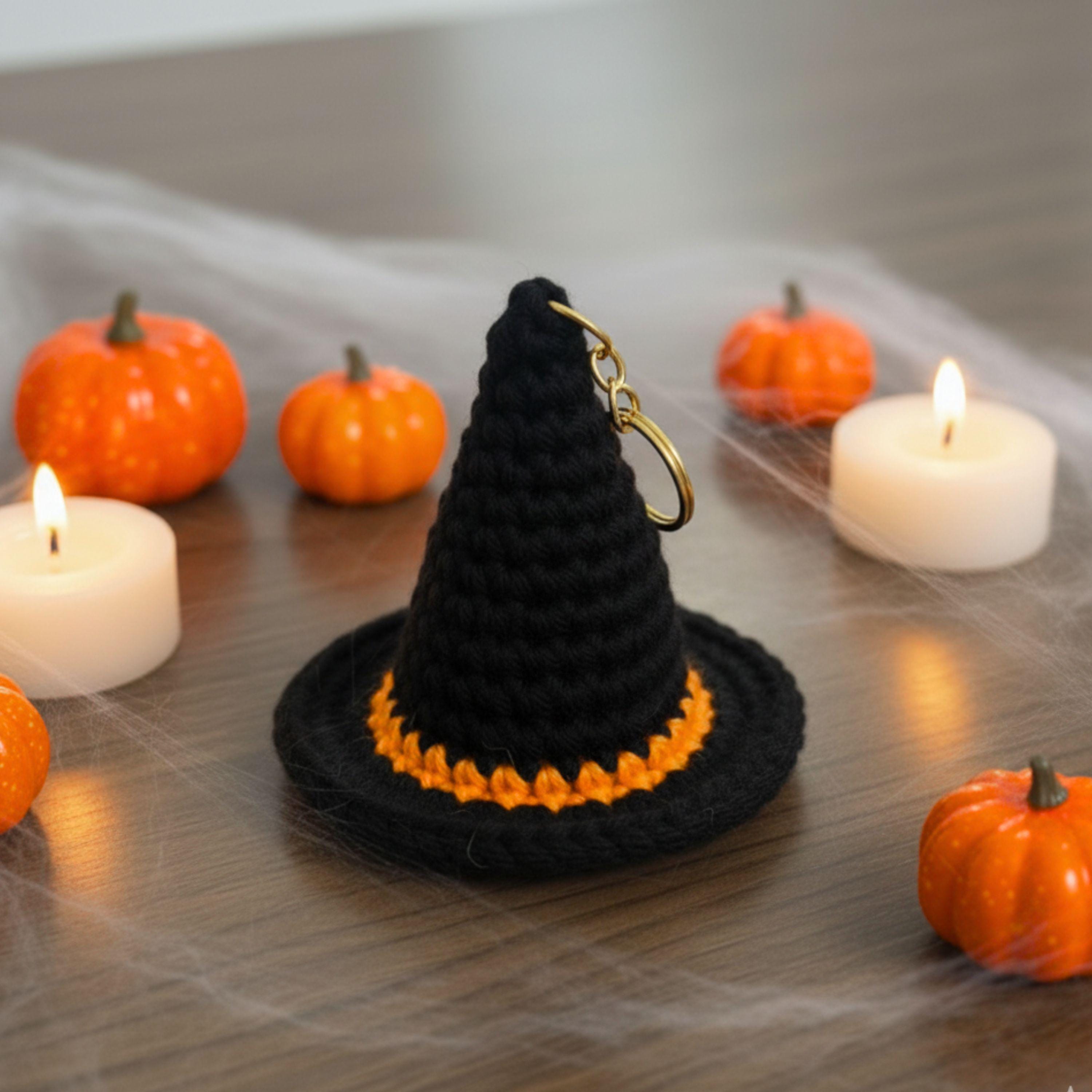 Witch Hat Keychain Crochet Pattern: Beginner Halloween Amigurumi (PDF ...
