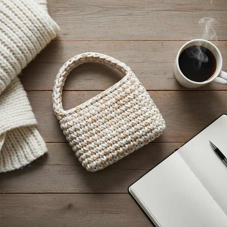 Crochet Mini Bag Pattern PDF | Easy Beginner-friendly Purse, Tote ...