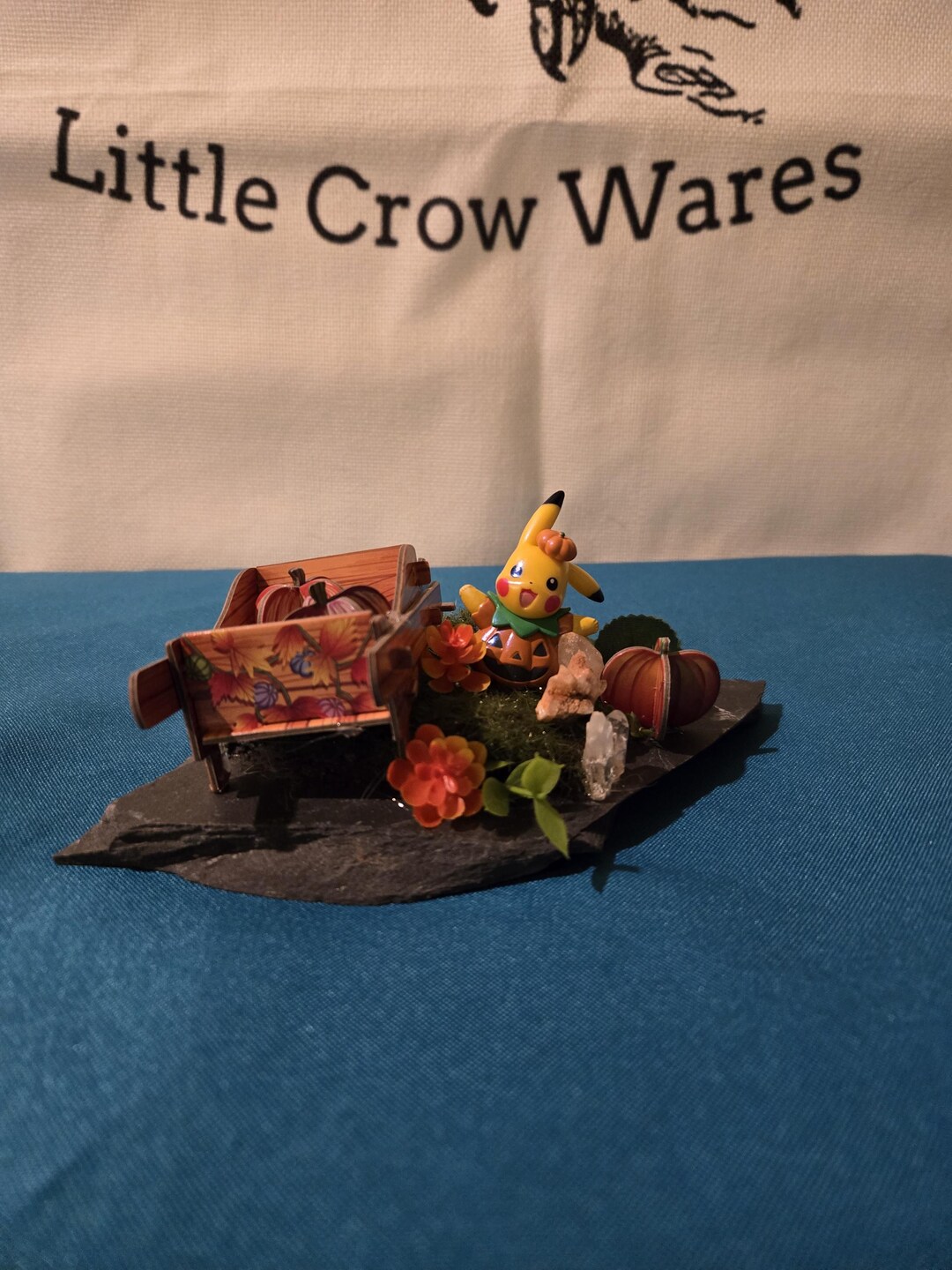 OOAK Pokemon Fall Pikachu Diorama Slate Piece - Etsy