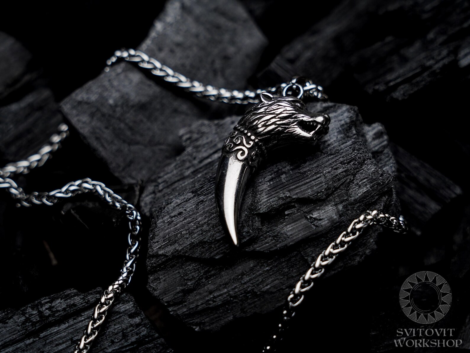 Norse Wolf Tooth Necklace, Viking Fang Amulet, Nordic Talisman Gift ...
