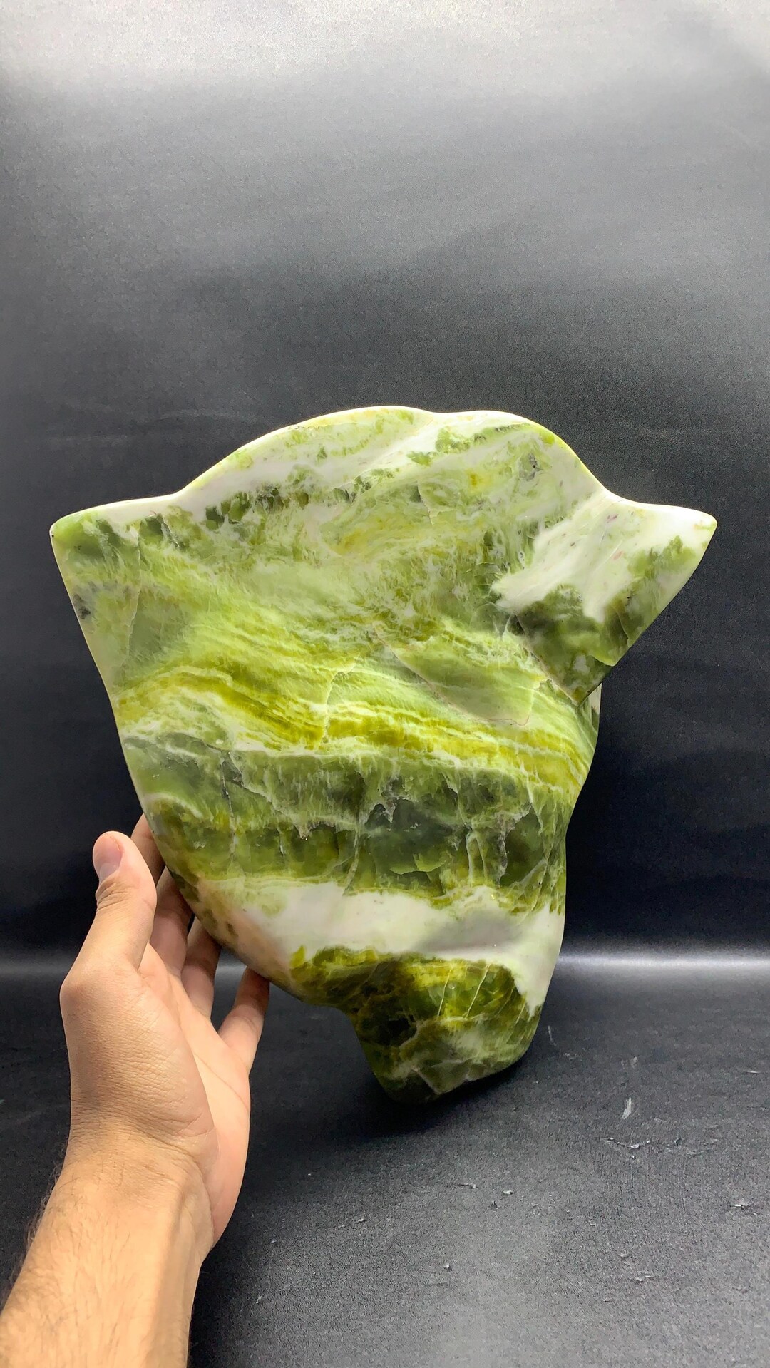 Rare 14kg Light Green Nephrite Jade Polished Crystal Large Mineral ...