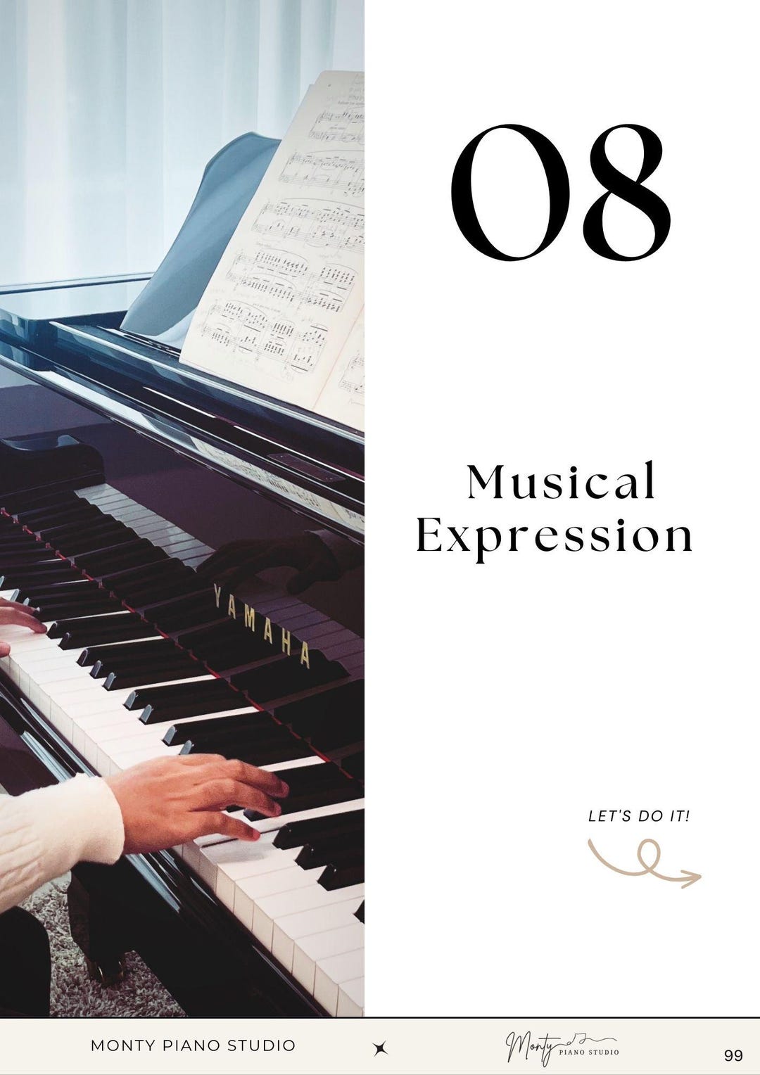 Lessons 8 - 10, Adult Beginner Piano Coursebook - Etsy