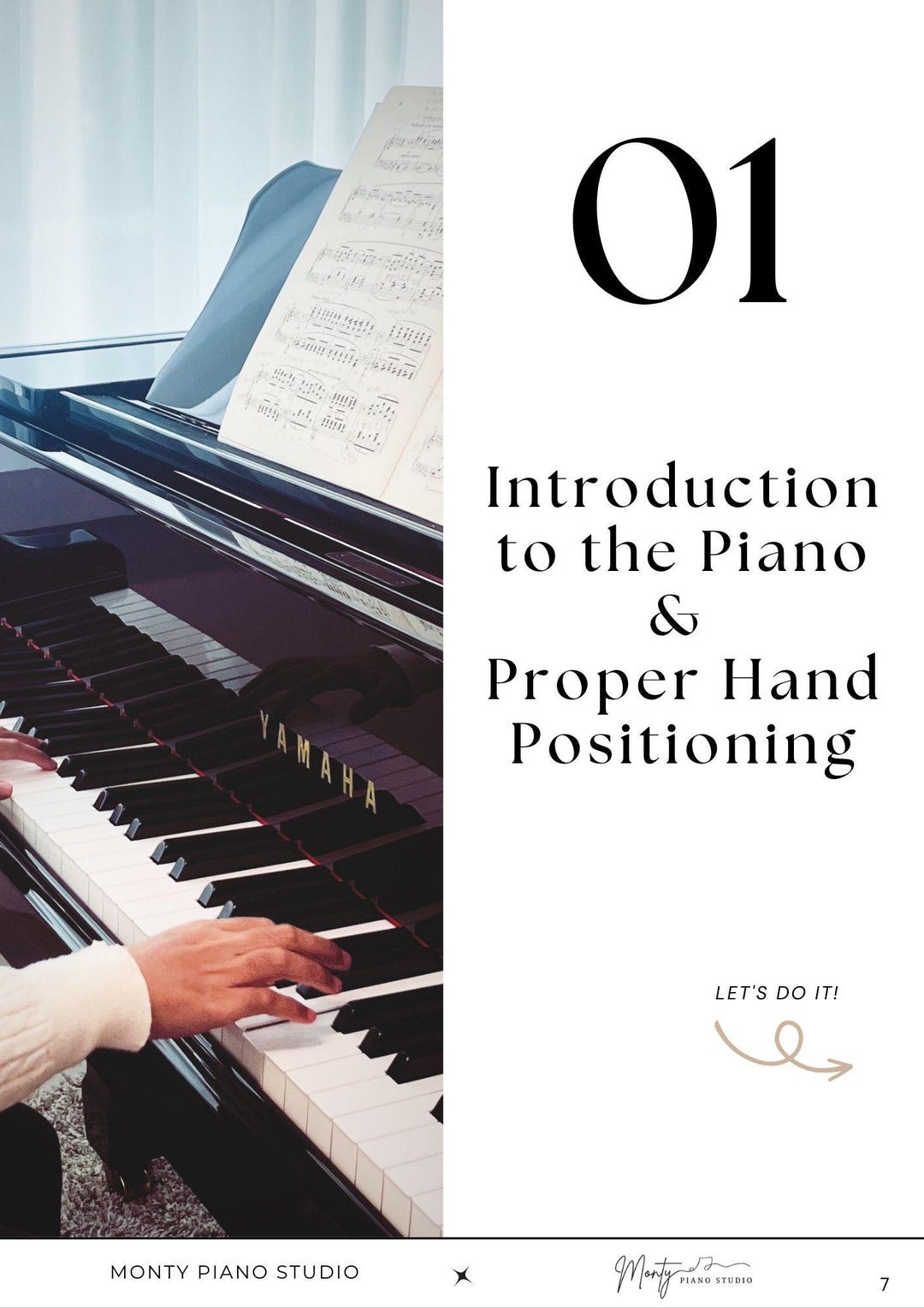 Lesson 1 - 3, Adult Beginner Piano Coursebook - Etsy