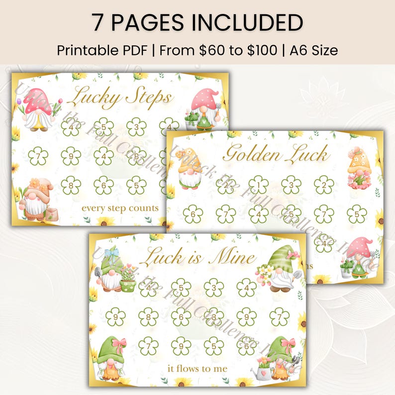 A6 Savings Challenge | Money Tracker | Gnome | Surprise Challenge ...