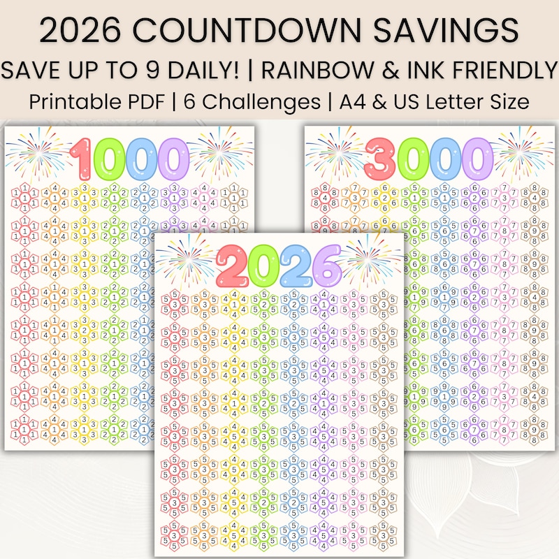 2026 Savings Tracker Us Etsy