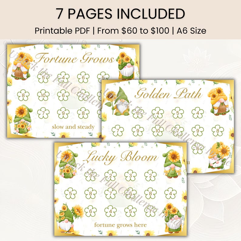 A6 Savings Challenge | Money Tracker | Gnome | Surprise Challenge ...