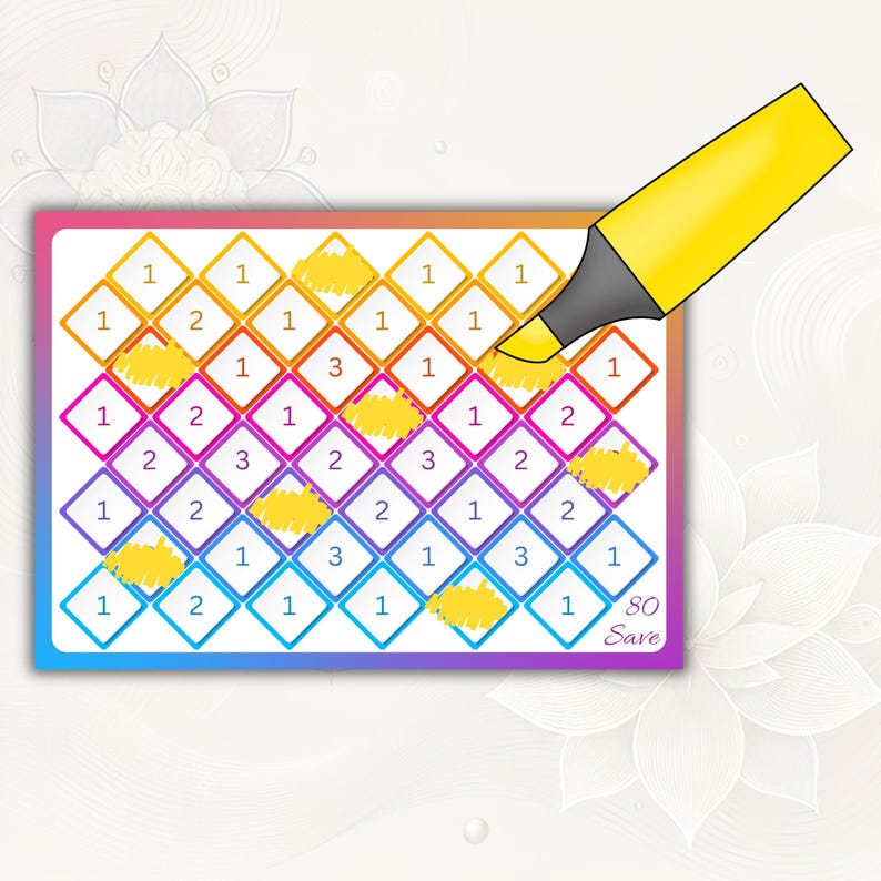 A6 Savings Challenge Bundle | Money Tracker | Colour Burst | Printable ...
