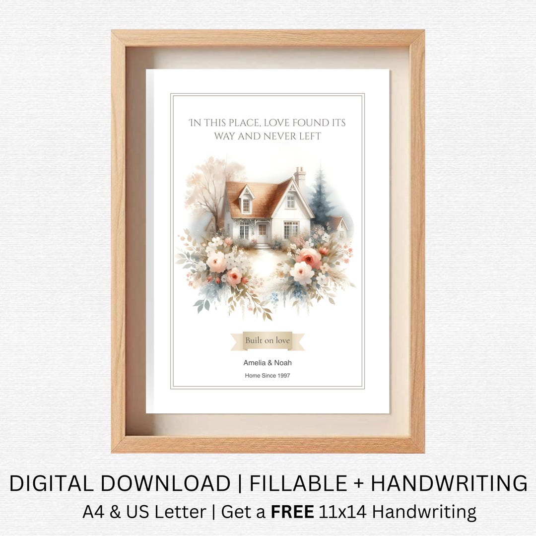 Watercolor Cottagecore Gift Printable | Cottage Core Decor | Editable ...