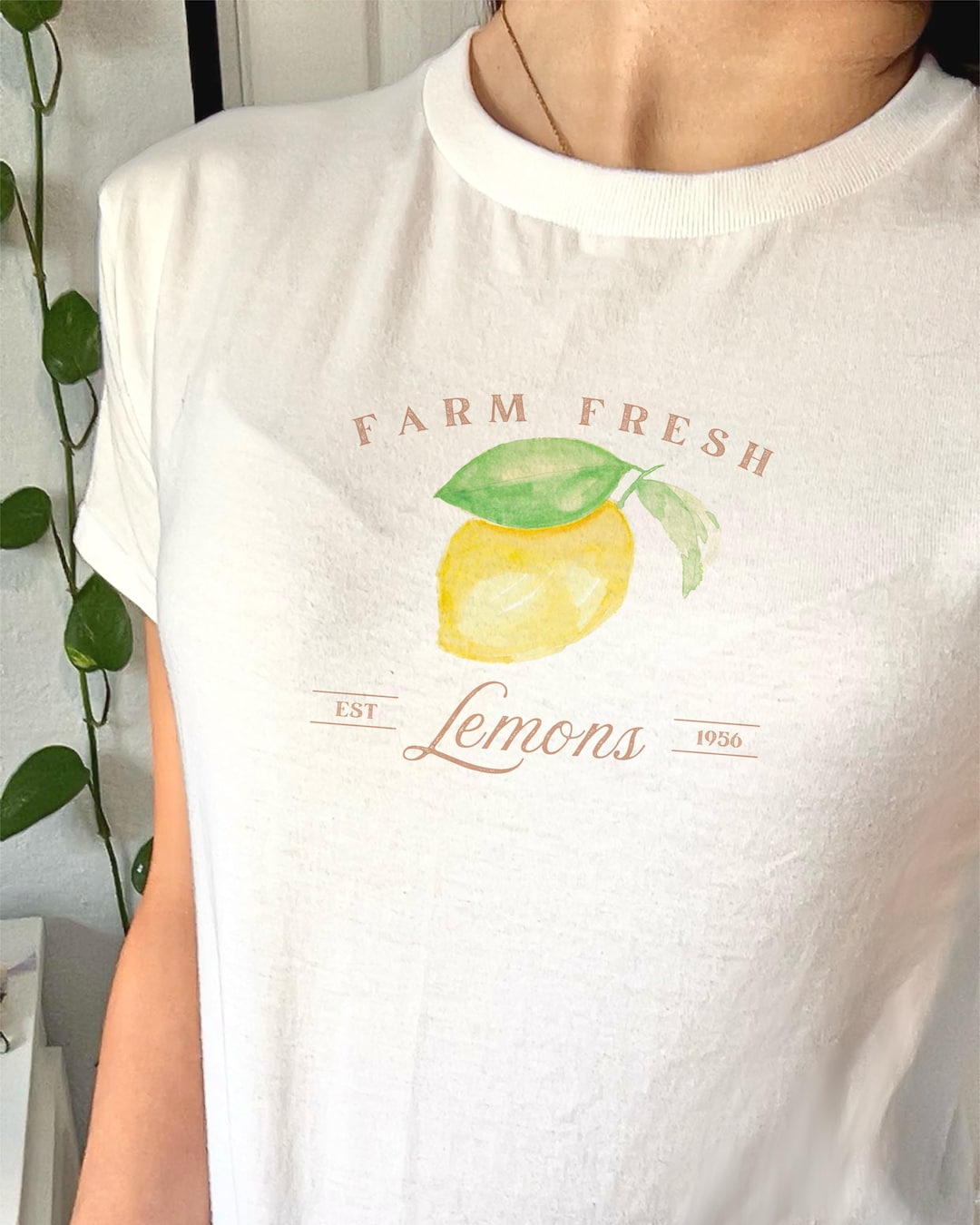 Farm Fresh Lemons Baby Tee | Cute Citrus Fruit Shirt | Vintage Market ...