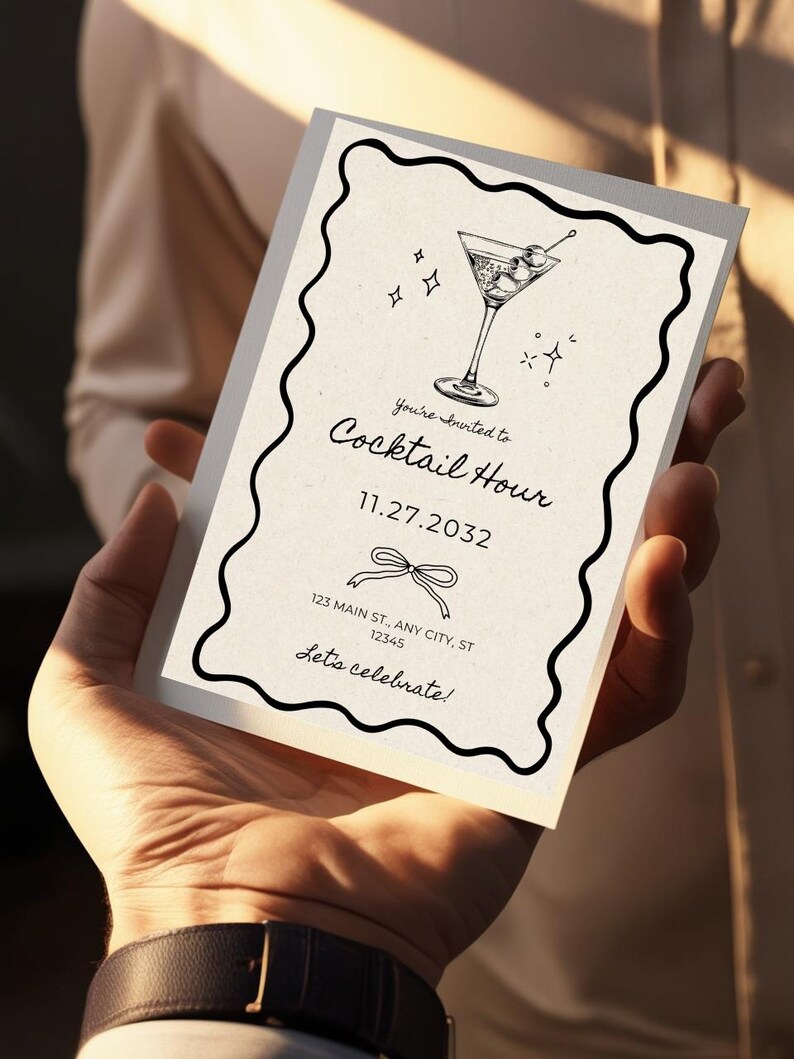 Customizable Cocktail Hour Invitation Template. Edit Instantly With ...