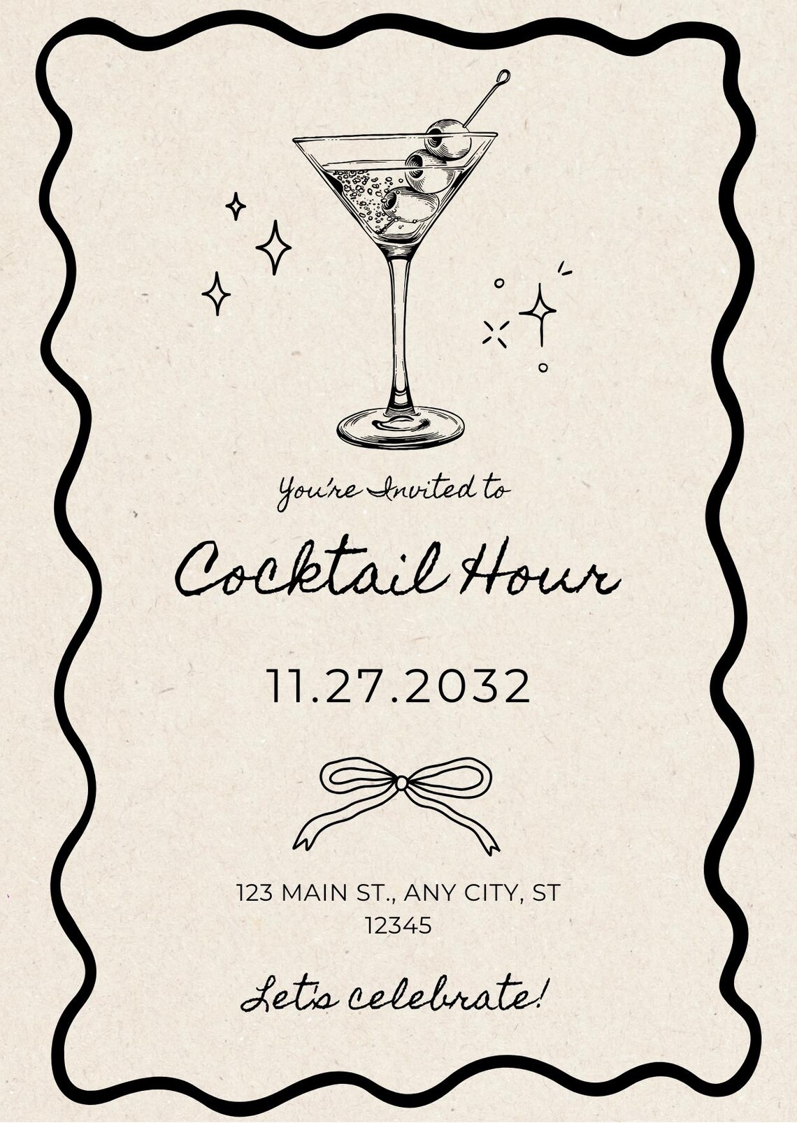 Customizable Cocktail Hour Invitation Template. Edit Instantly With ...