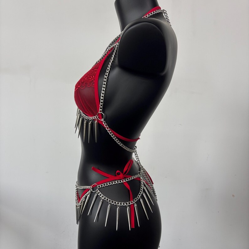 Gold Body Chain Harness for Festival Outfits, Body Jewelry Perfect Rave Wear or Exotic Dancewear ...