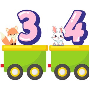 1-10 Number Train - Etsy