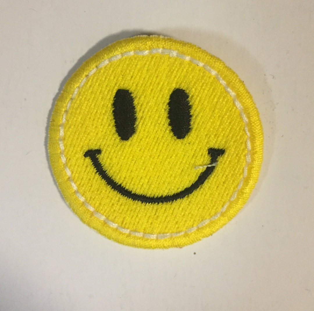 Smiley Face Sew on Patch - Etsy