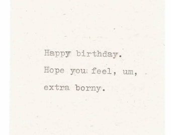 Happy Birthday Haiku Card Funny Birthday Card Poetry Writer | Etsy