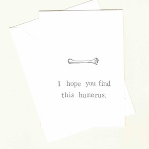 Find This Humerus Card | Funny Skeleton Anatomy Science Medical Humor ...