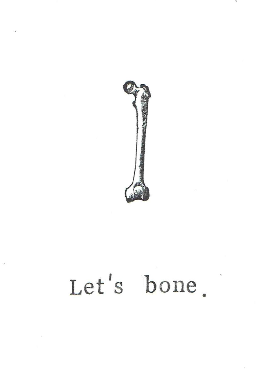Let's Bone Card Funny Skeleton Anatomy Science Love - Etsy