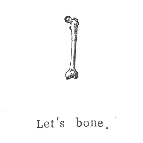 Lets Bone Card Funny Skeleton Anatomy Science Love Etsy