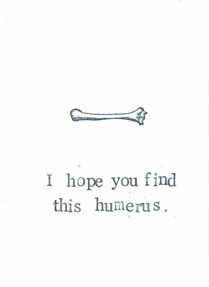 Find This Humerus Card Funny Skeleton Anatomy Science - Etsy