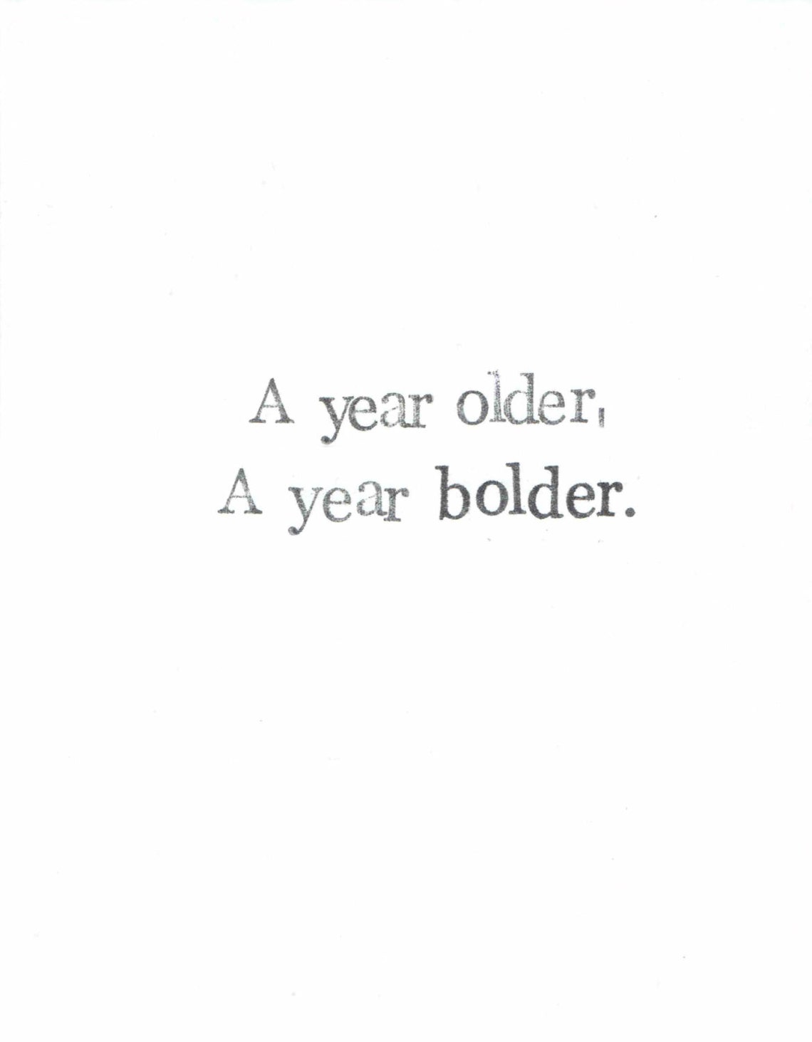 Older Bolder Birthday Card Funny Minimalist Indie Hipster - Etsy