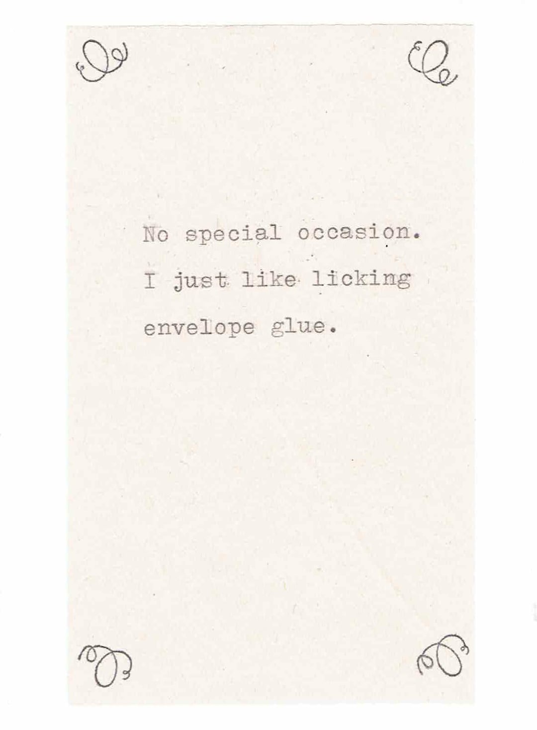 No Special Occasion Envelope Glue Card | Funny Just Because Card ...