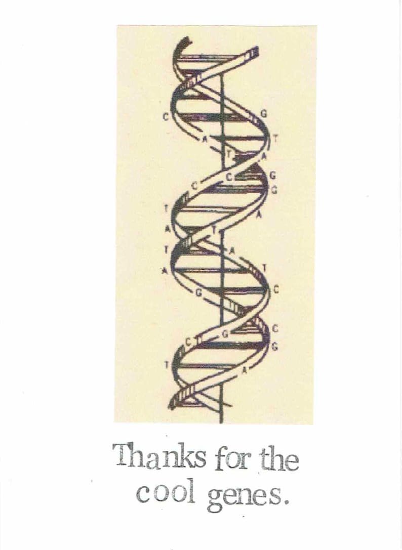 Thanks for the Cool Genes Card Mother's Day Father's - Etsy