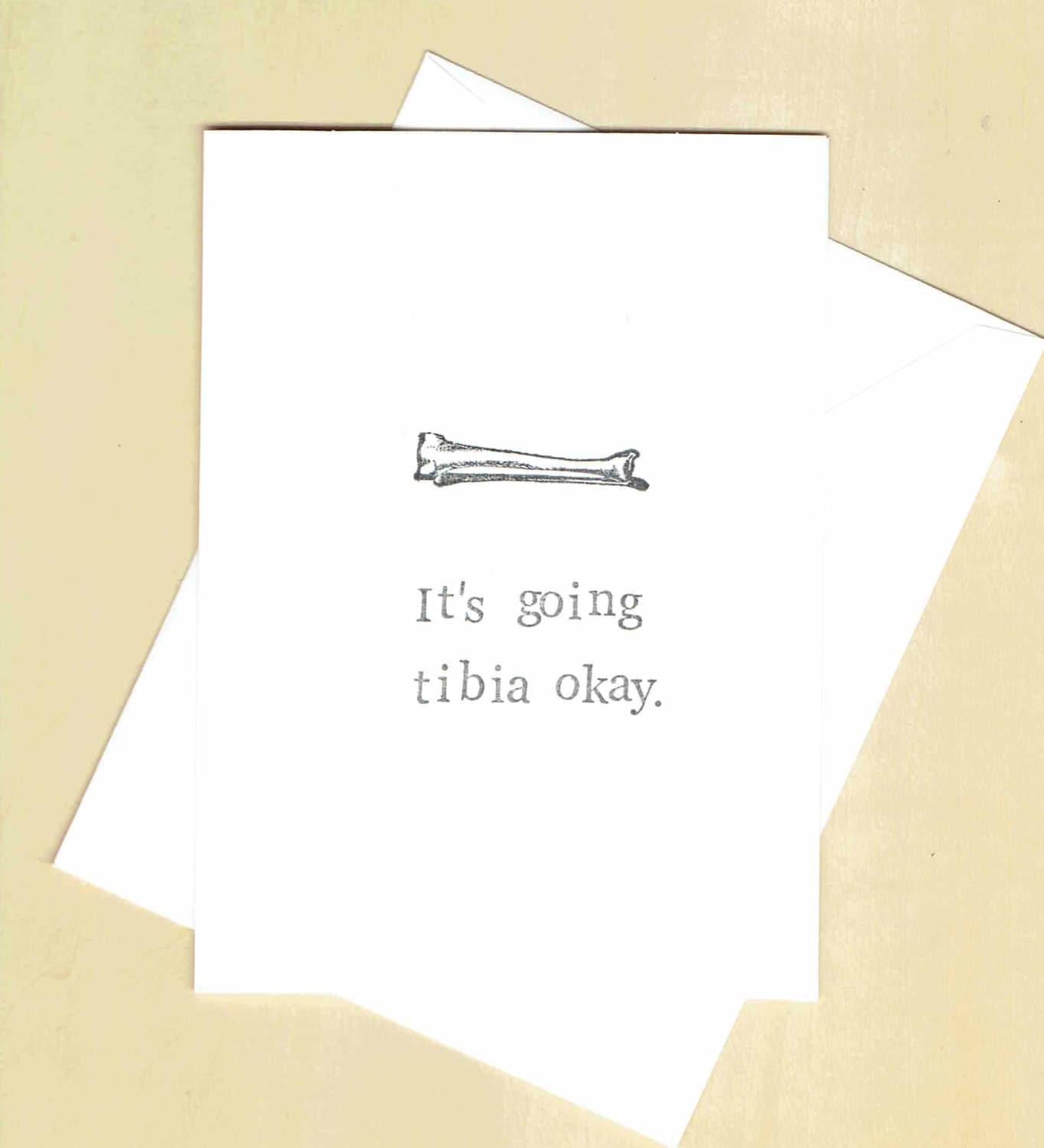 It's Going Tibia Okay Card Skeleton Anatomy Science | Etsy