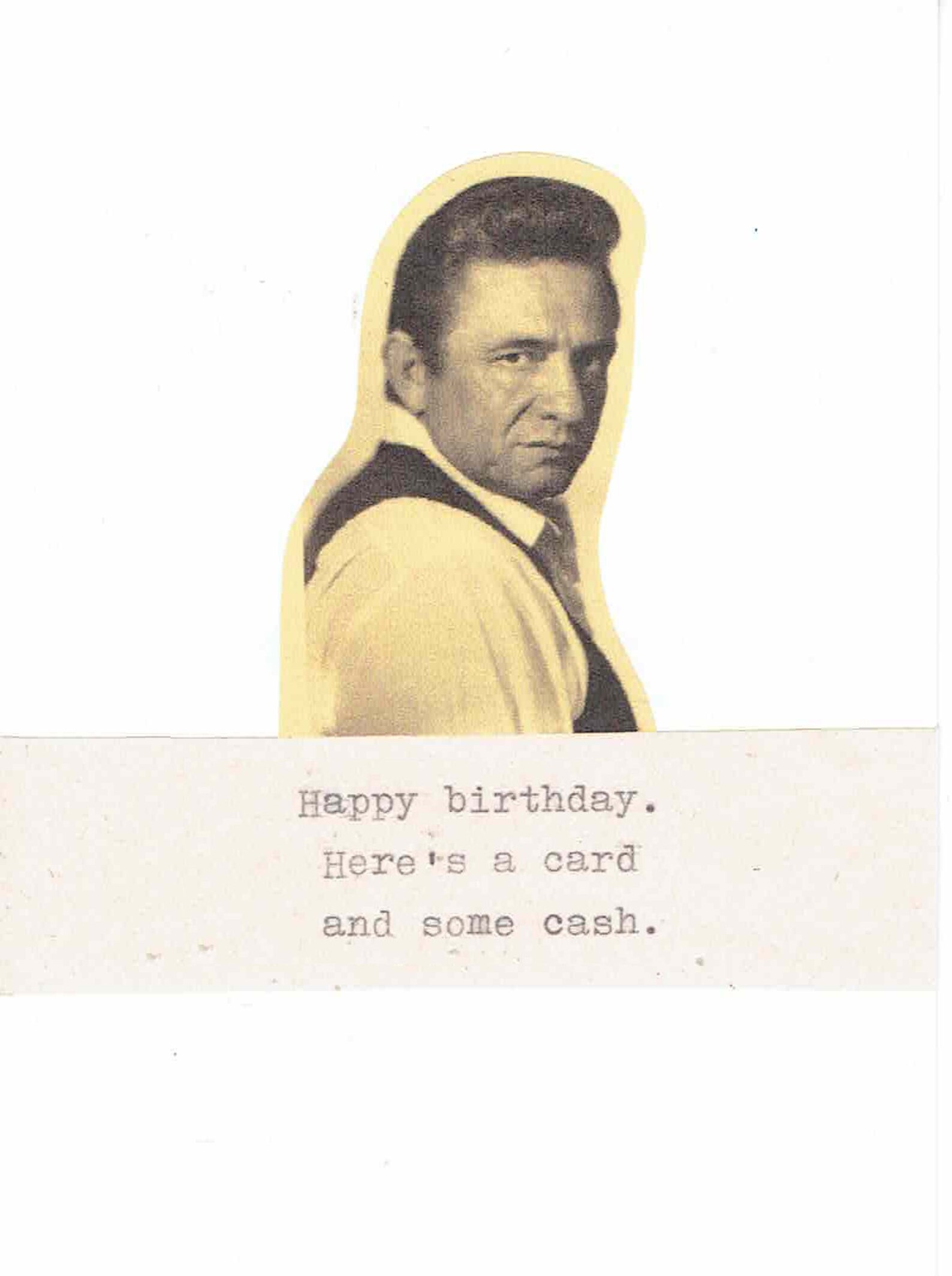 A Card And Some Cash Birthday Card Funny Vintage Johnny Cash | Etsy