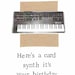 Here's A Card Synth It's Your Birthday Funny Happy - Etsy Canada