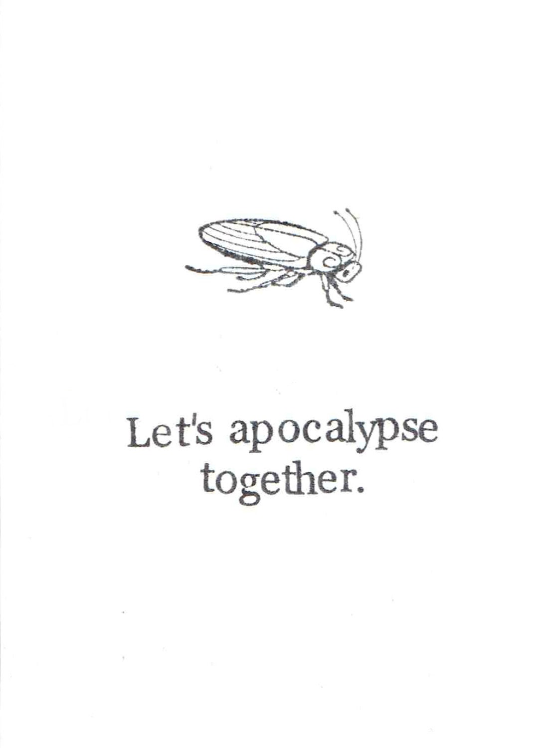 Let's Apocalypse Together Cockroach Card Funny Valentine - Etsy Canada