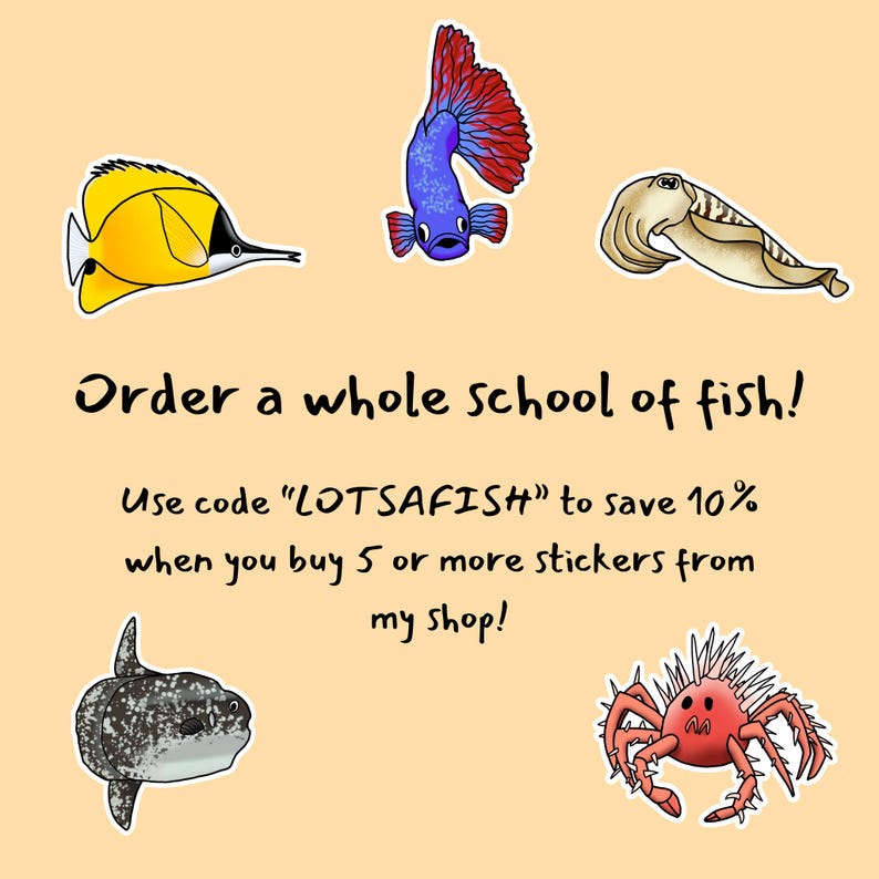 Firefish Goby Vinyl Sticker - Etsy