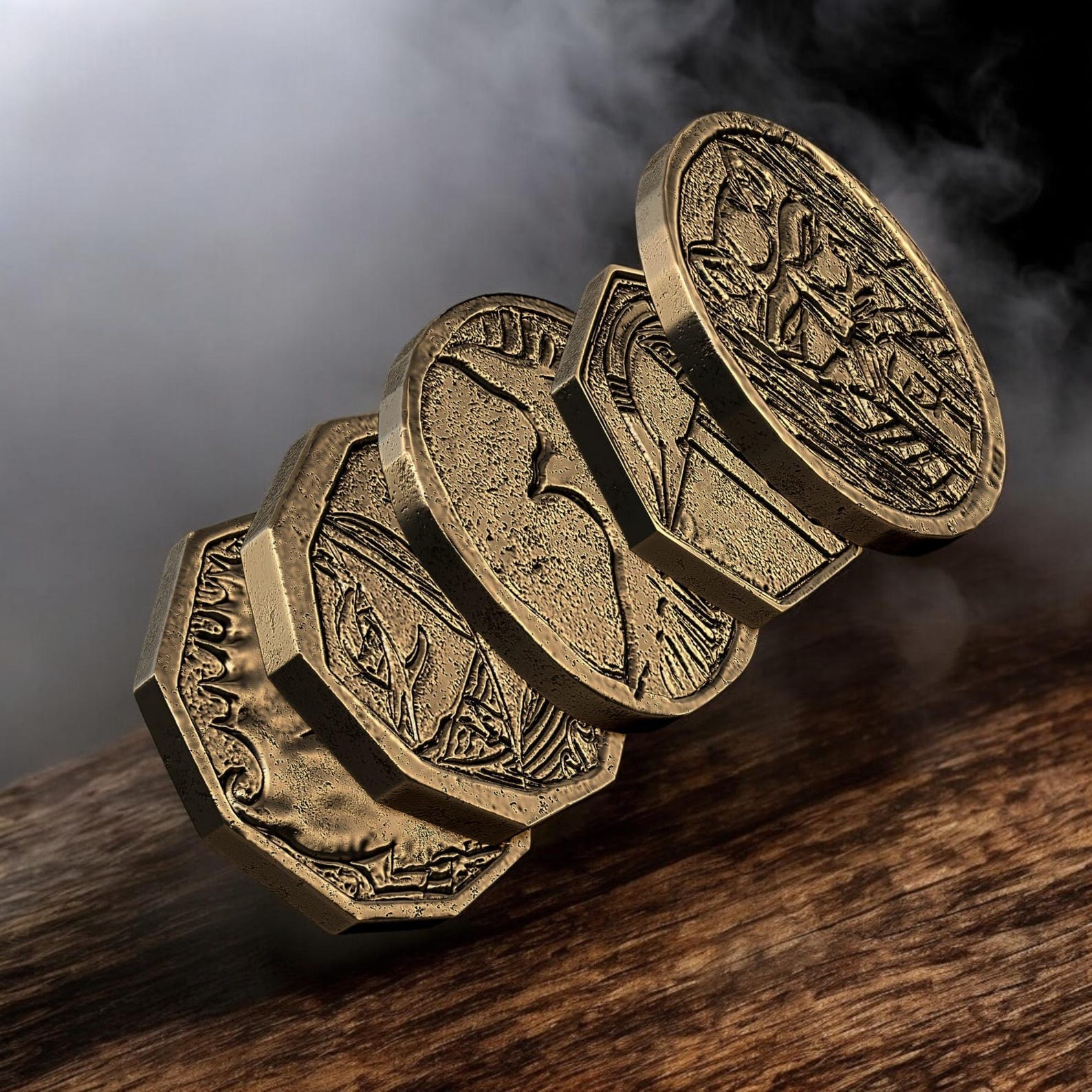 Lord of the Rings Fan Art Smaug Treasure Erebor's Coins - Etsy