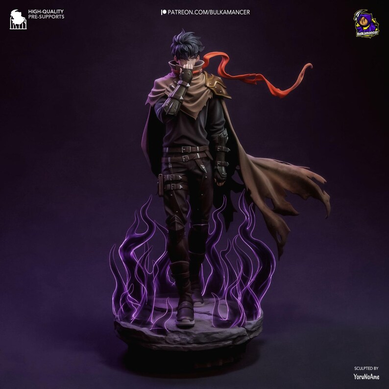 Buy Sung Jin-woo Figure | Solo Leveling 3D Printed Resin Statue ...