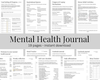 Self-love Workbook | Mental Health Journal | Daily Prompts ...