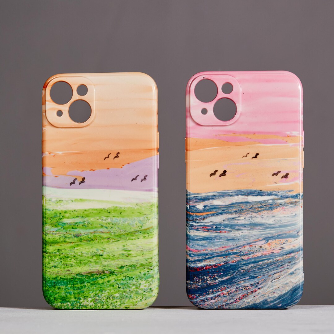 Handmade Floating Lacquer Phone Case – Custom iPhone 16 Pro 15 Plus Max ...