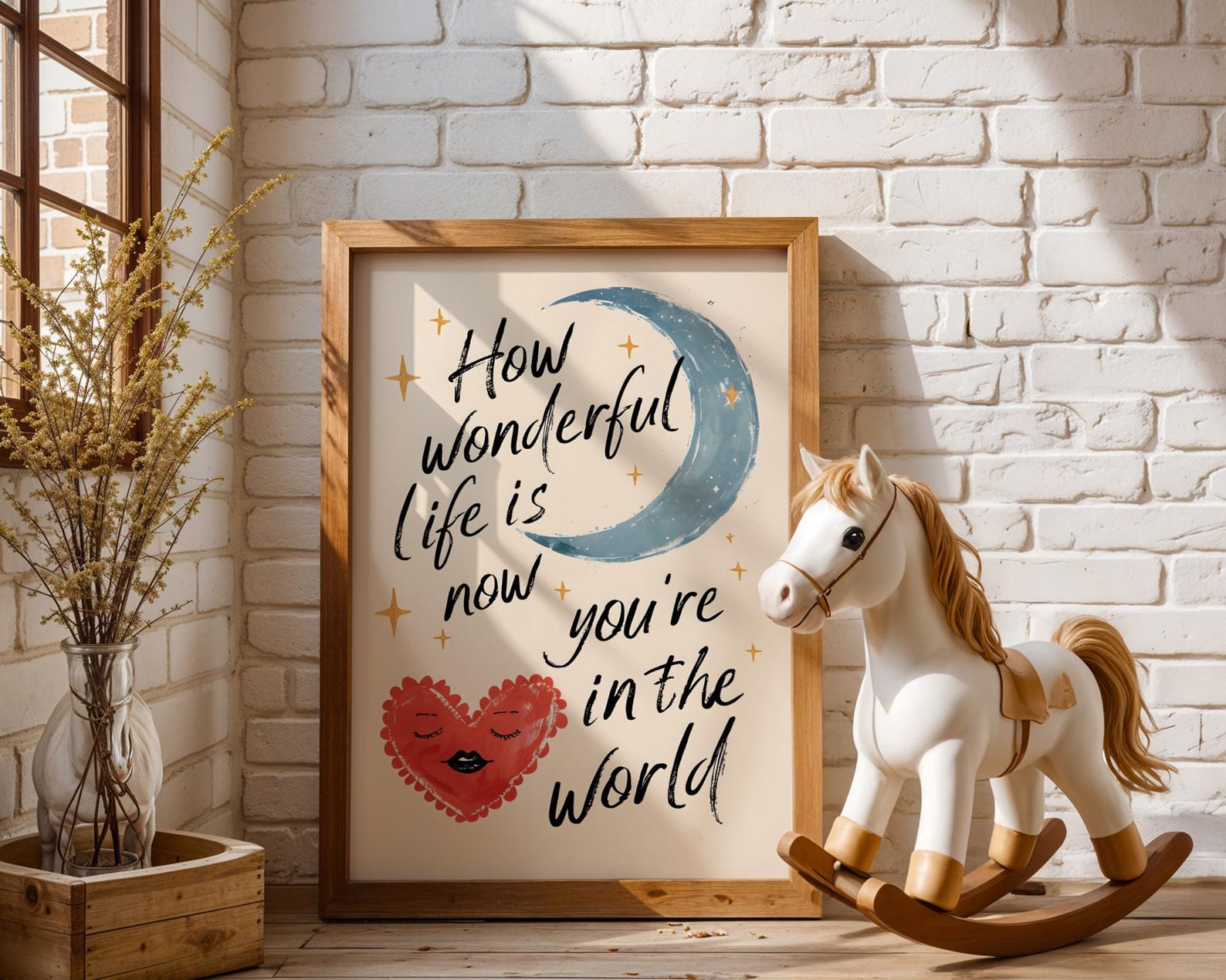 How Wonderful Life is Nursery Print | Nursery Wall Art | Nursery Quotes ...