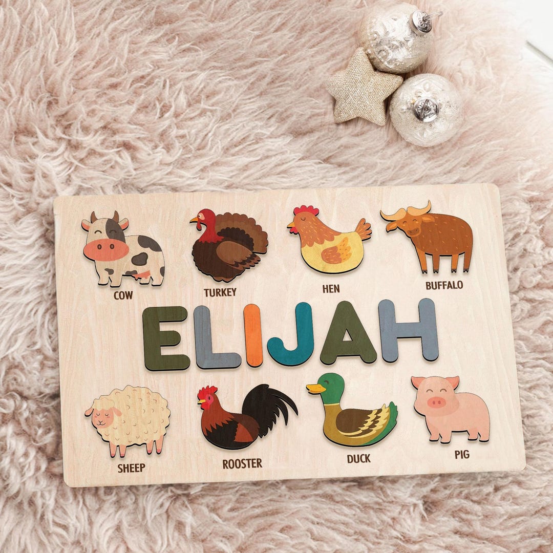 Personalized Toddler Toys, Name Puzzle, Gifts for Kids, Montessori Toys ...