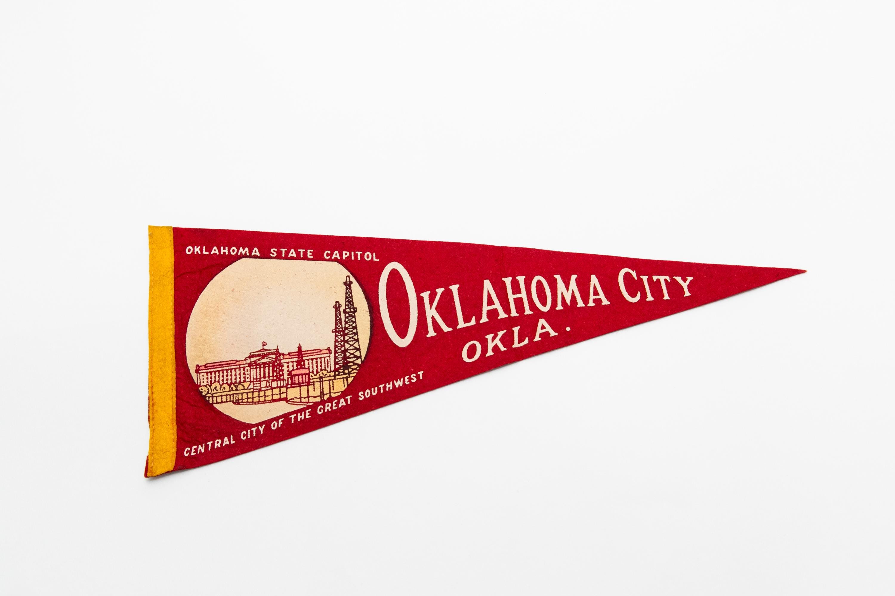Vintage Oklahoma City State Capitol Building Souvenir Felt Pennant - Etsy