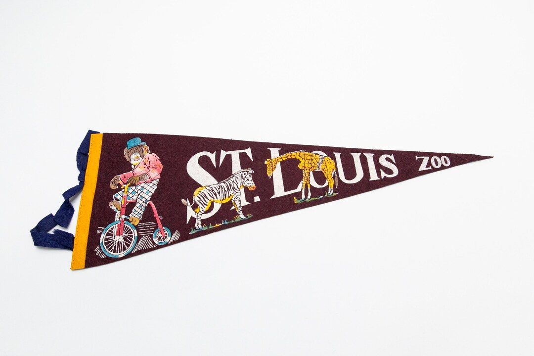 Vintage St. Louis Zoo Missouri Souvenir Felt Pennant - Etsy